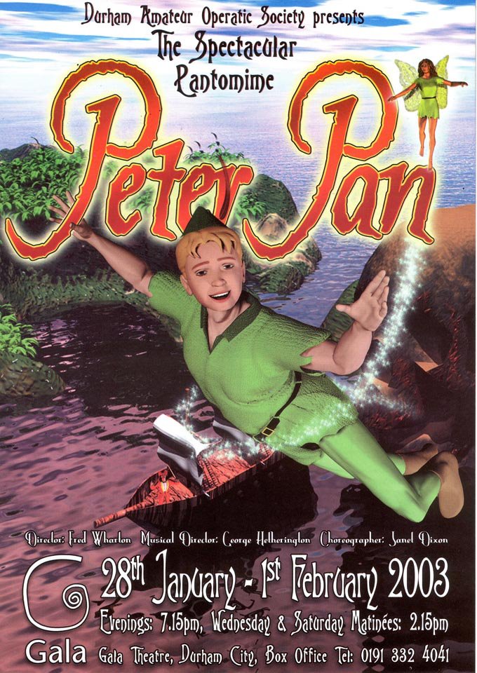 Peter Pan (2003) Poster – Durham Musical Theatre Company